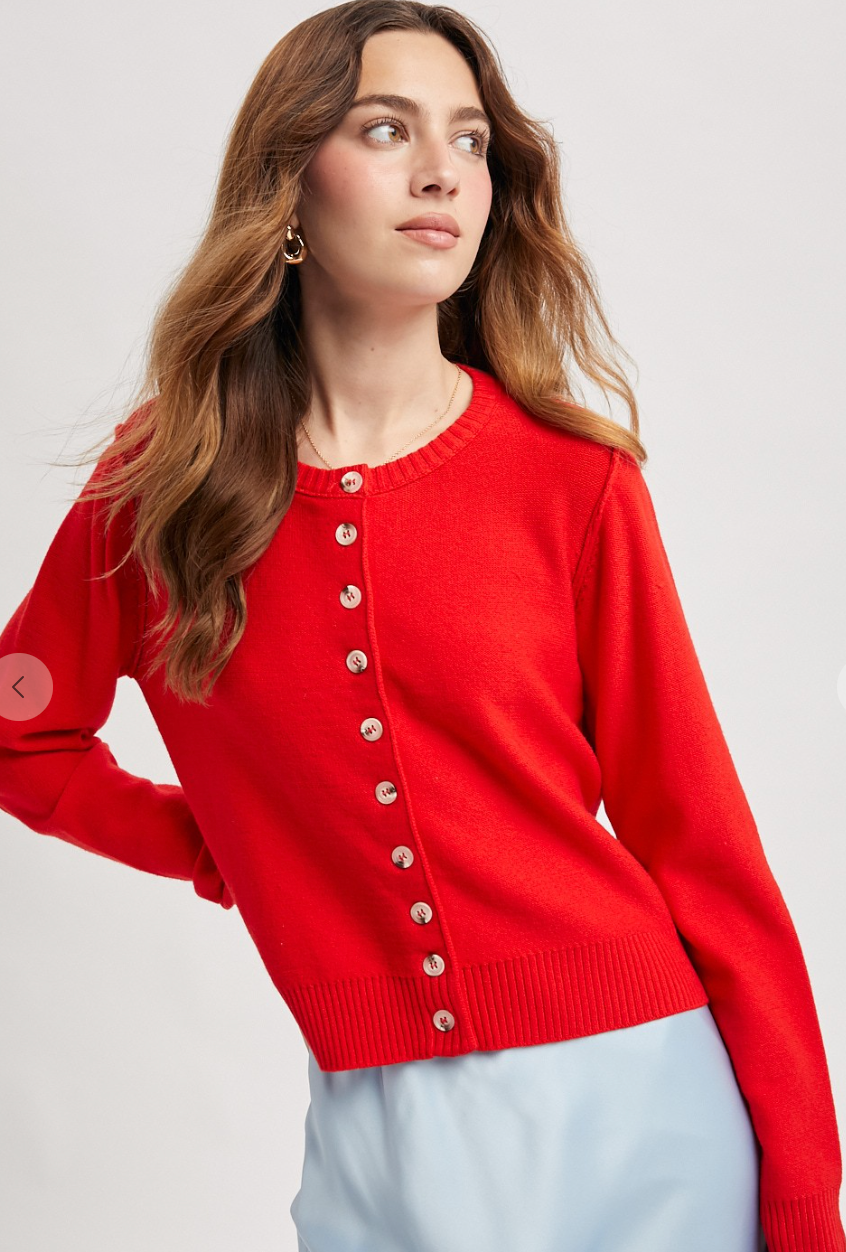 Red Piper Cardigan Sweater – ARIA Clothing Co